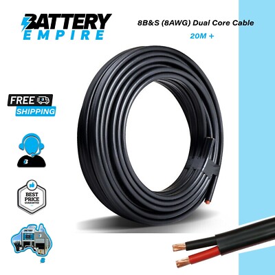 8 B&S Dual Core Cable (8AWG) - 20 metres | eBay Australia