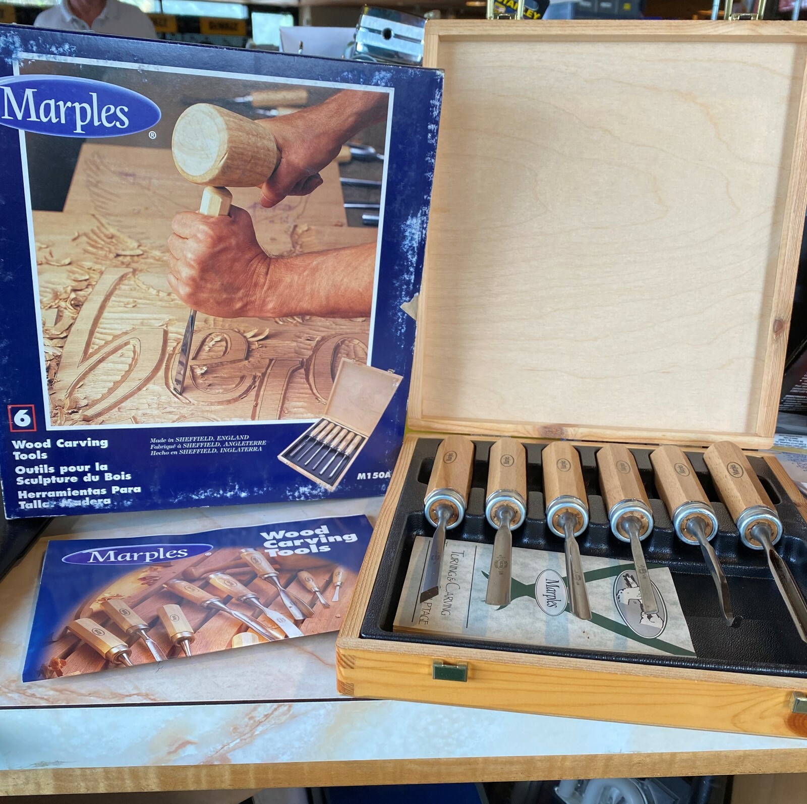 6 Pc Wood Carving Tools Set MARPLES M150A (Made in England) | eBay