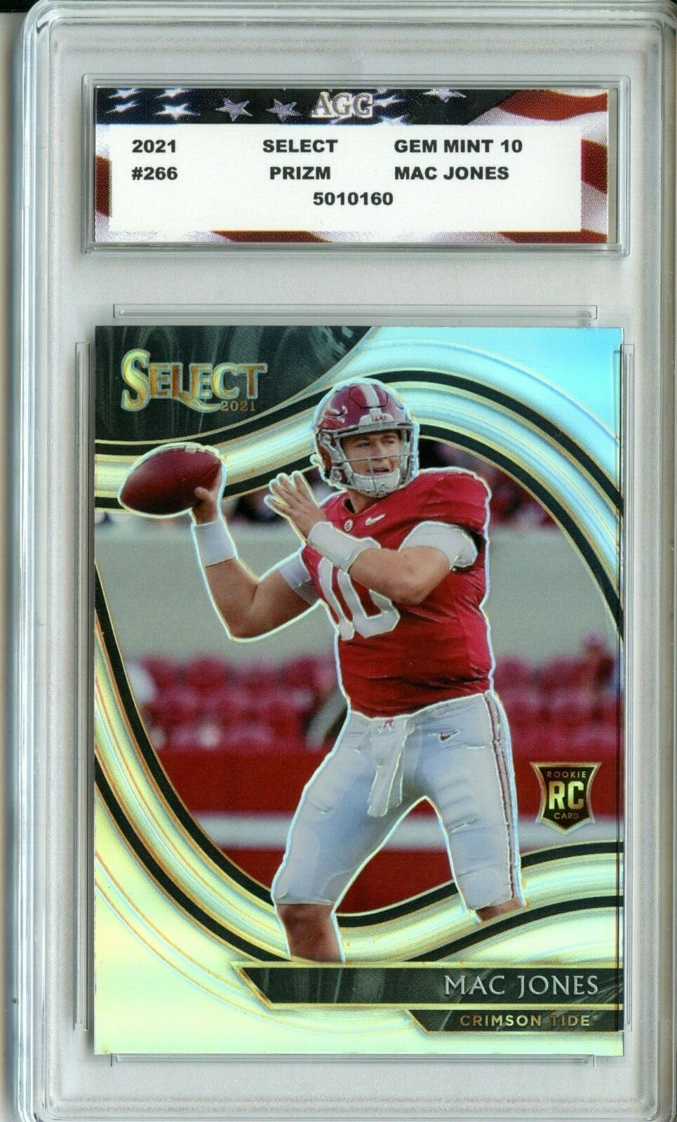 2021 Panini Select Prizm #266 Mac Jones Rookie Card AGC 10 Gem Mint | eBay