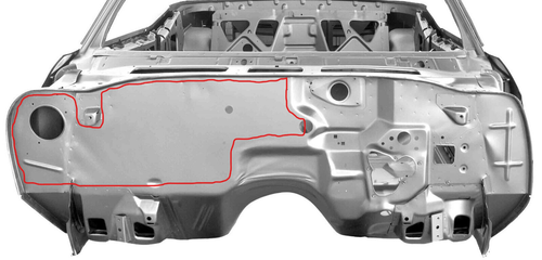 1968-1972 Chevrolet Chevelle Malibu GTO Smooth Firewall Panel Firewall ...