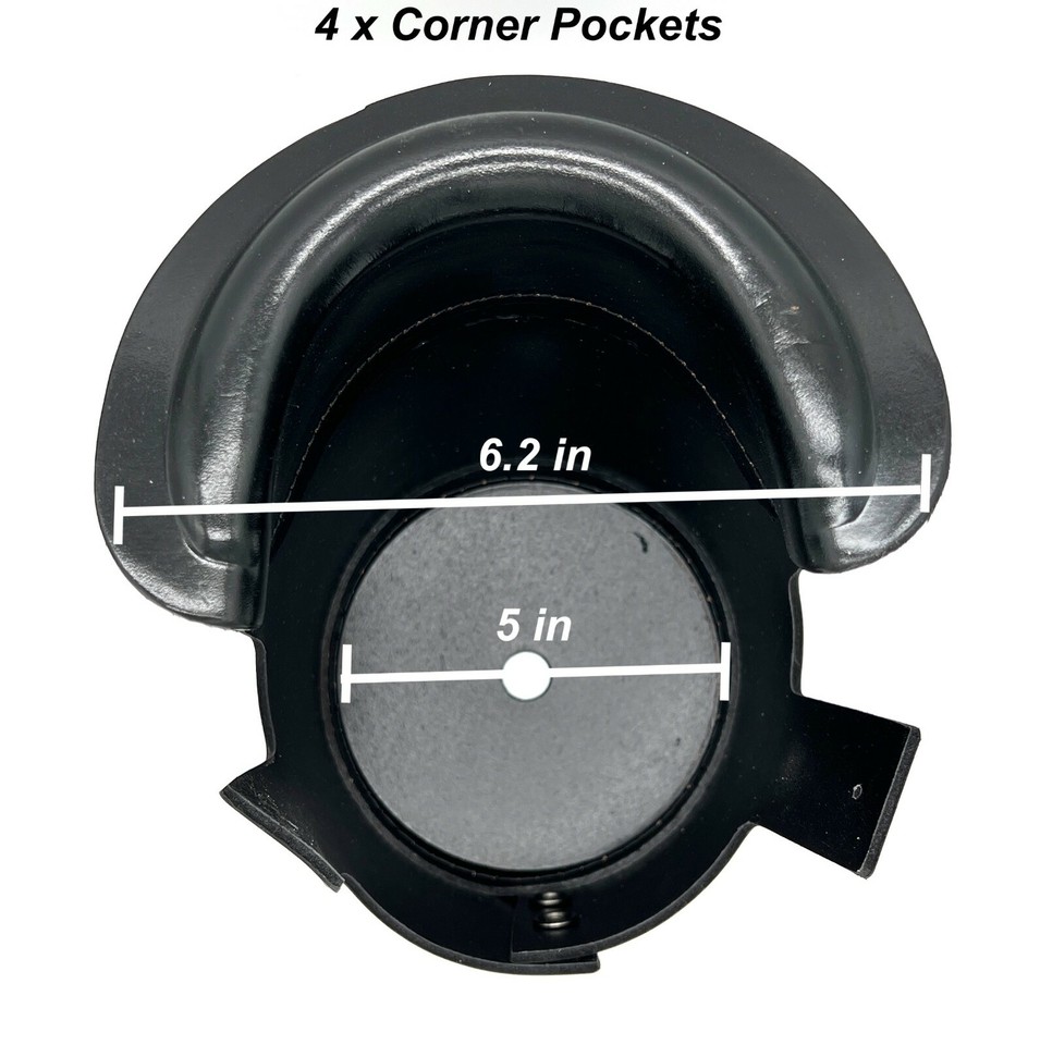 6pcs Leather Billiard Pool Table Pockets Drop Pockets Durable ...