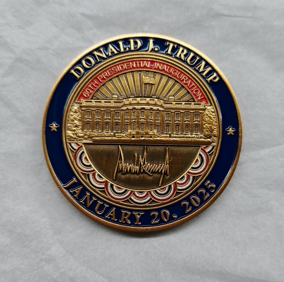 w/ Box 2025 Presidential Inauguration Challenge Coin Donald Trump ...