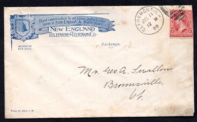 U.S. 1899 EARLY ADVERTISING OF NEW ENGLAND TELEPHONE & TELEGRAPH CO. | eBay