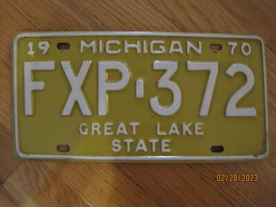 Michigan 1970 License Plate FXP 372 MI auto truck car | eBay