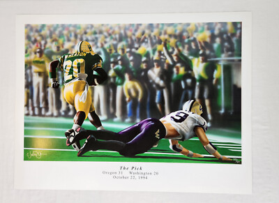 2010 Oregon DUCKS Justin TIGNER Football POSTER PRINT "The Pick" /50 24 ...