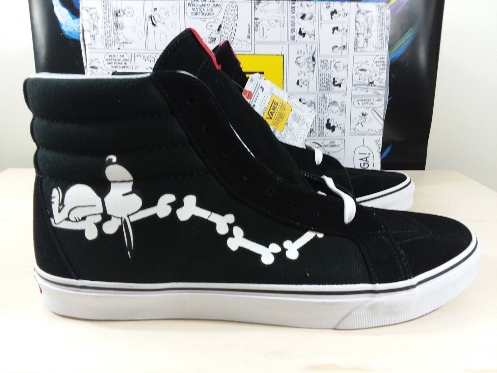 Vans Sk8-hi Reissue X Peanuts "Snoopy Bones" ships FAST! | eBay