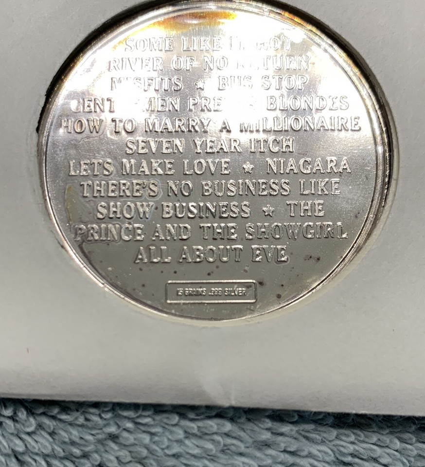 1995 First Day Issue Marylin Monroe Movies RARE 15 Grains 999 Silver 1995-first-day-issue-marylin-monroe-movies-rare-15-grains-999-silver