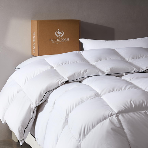 Pacific Coast Goose Feather down Comforters Twin Size, 100% Cotton ...