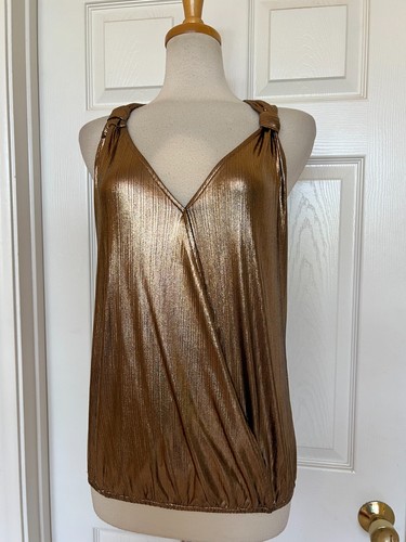 INC bronze metallic top size S | eBay
