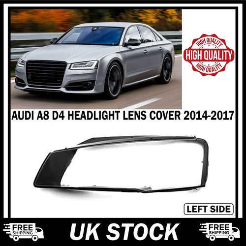 FOR AUDI A8 D4 LEFT PASSENGER SIDE FRONT HEADLIGHT HEADLAMP LENS COVER ...