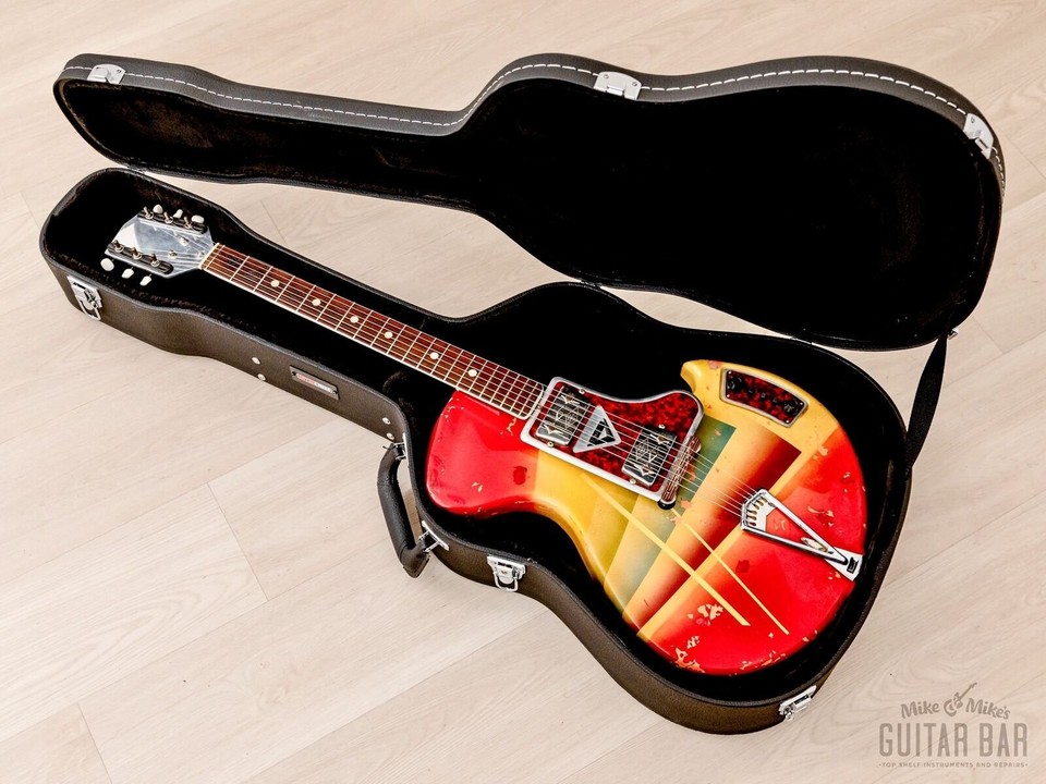 1960s Wandré Rock Oval Vintage Aluminum Neck Guitar w/ Case, Italy | eBay