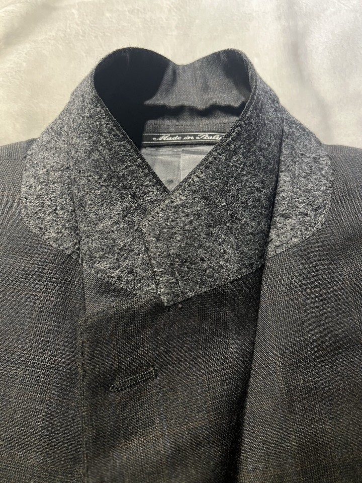 Ermenegildo Zegna Trofeo 38S 32x27 Charcoal Gray Plaid 3/2 Roll ...