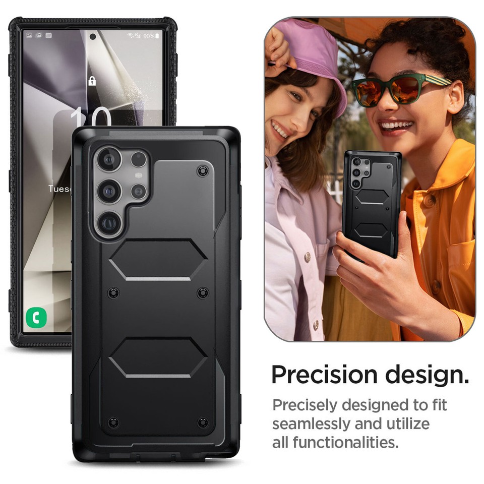 Hybrid Rugged Hard Protective Phone Case Cover + Tempered Glass Screen ...