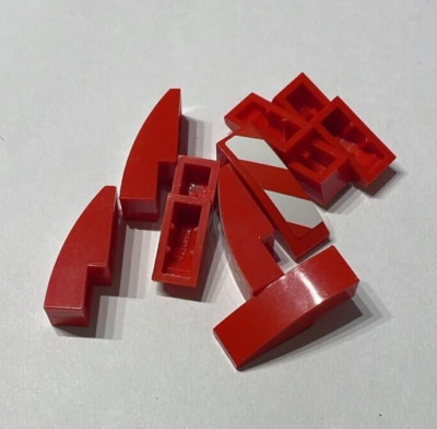 Lego 4251162 - 50950 - Dachstein 3 x 1 Gebogen rot/ 8 Stück (K1) | eBay.de