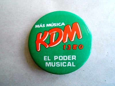 Vintage WKDM Multicultural Radio Station KDM 1380 Advertising Pinback ...