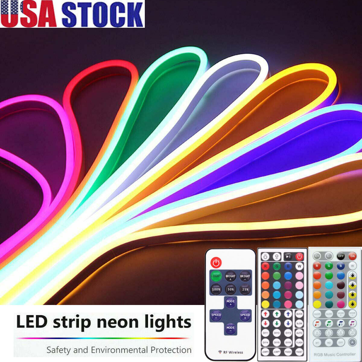 LED Strip Neon Light Waterproof 12V Flexible Sign Tube Rope DIY Lights ...