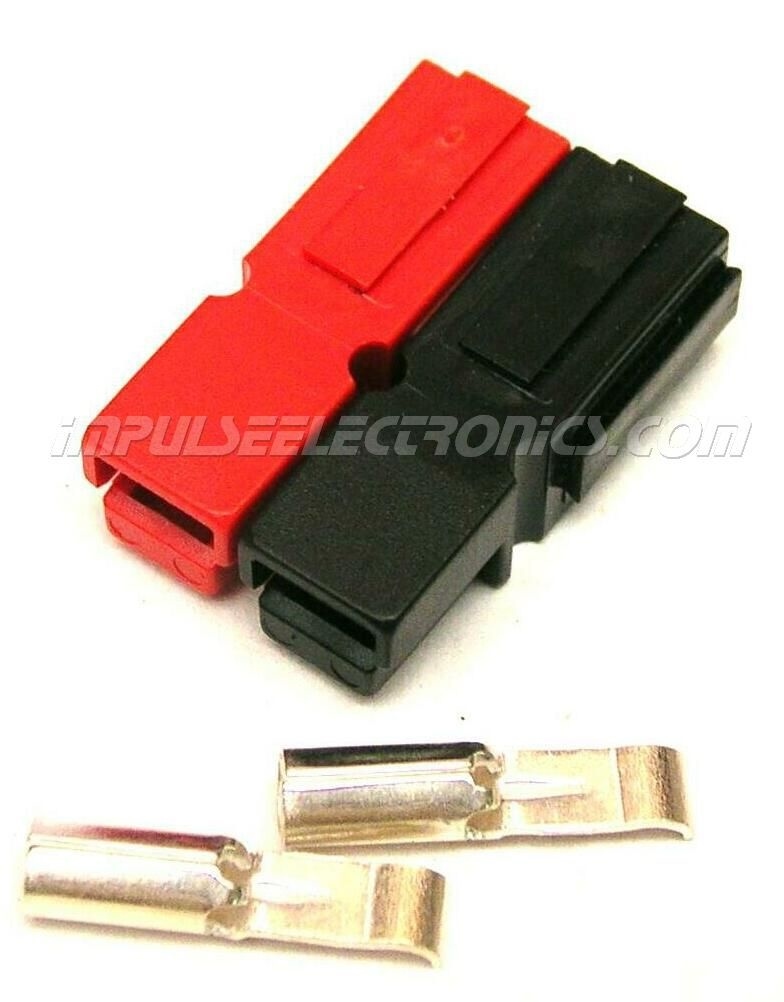 Anderson Powerpole Connector, 30 Amp Contacts, Red & Black, Bonded, 10 ...