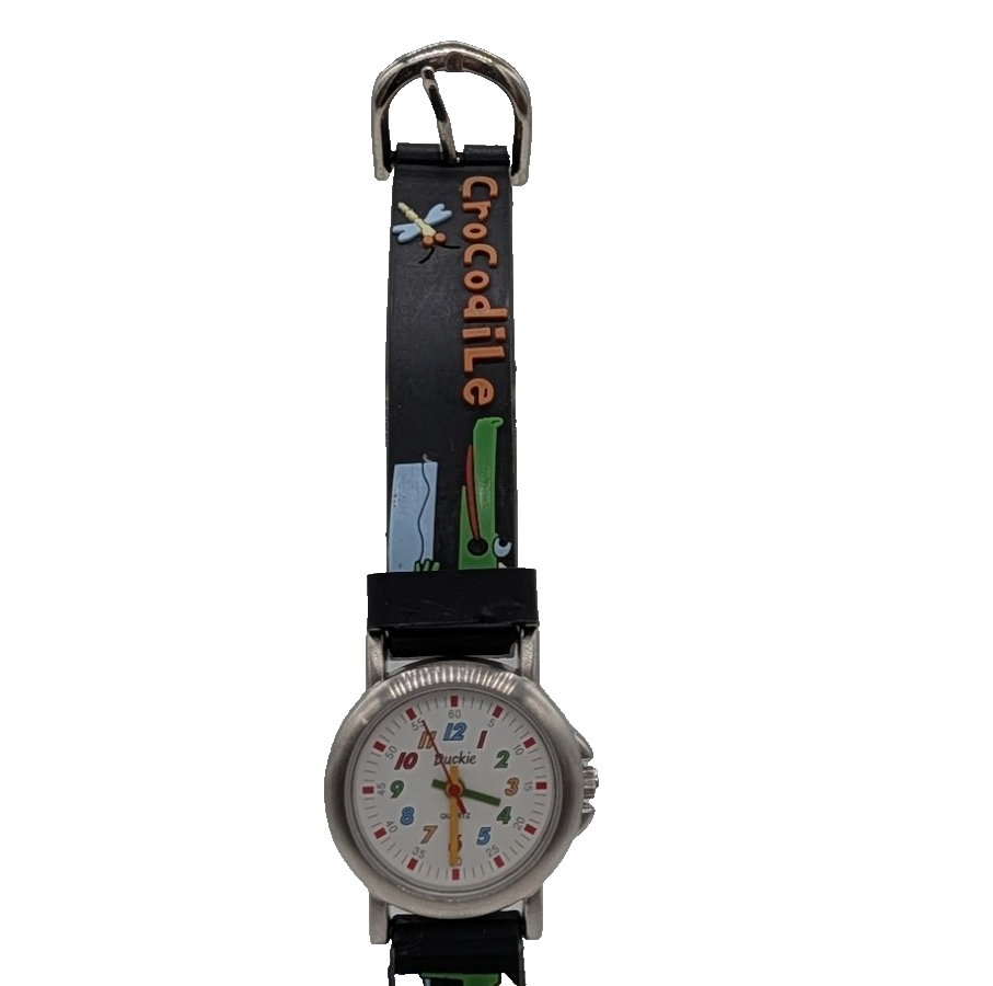 Kids Crocodile Theme Analog Wrist Watch – Fun Cartoon Design, Black ...