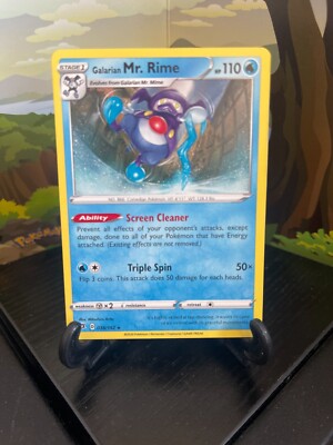 Galarian Mr. Rime 038/192 - Rebel Clash - Rare - Pokemon Card - LP/MP ...