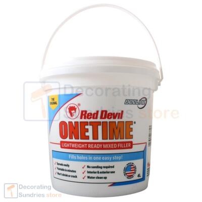 Beeline Red Devil Onetime Lightweight Filler 250g, 500g, 1ltr, 4ltr ...