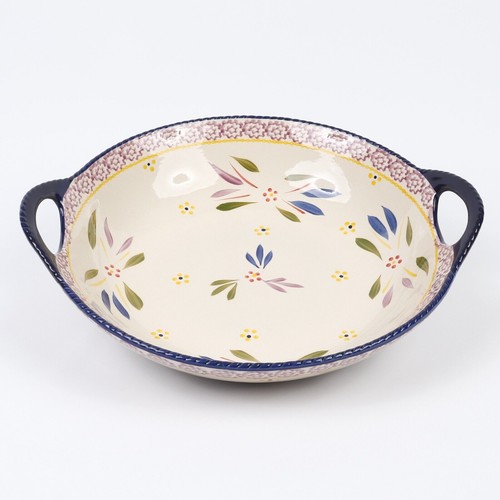 Temptations Old World Confetti 13” Ceramic Serving Bowl with Handles ...