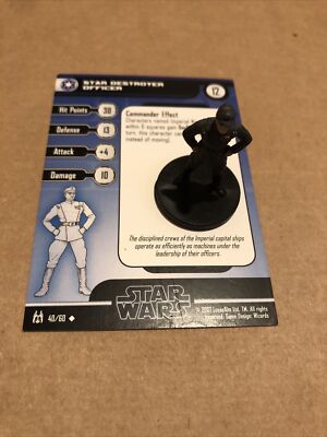 Star Wars Miniatures Force Unleashed STAR DESTROYER OFFICER #40 ...