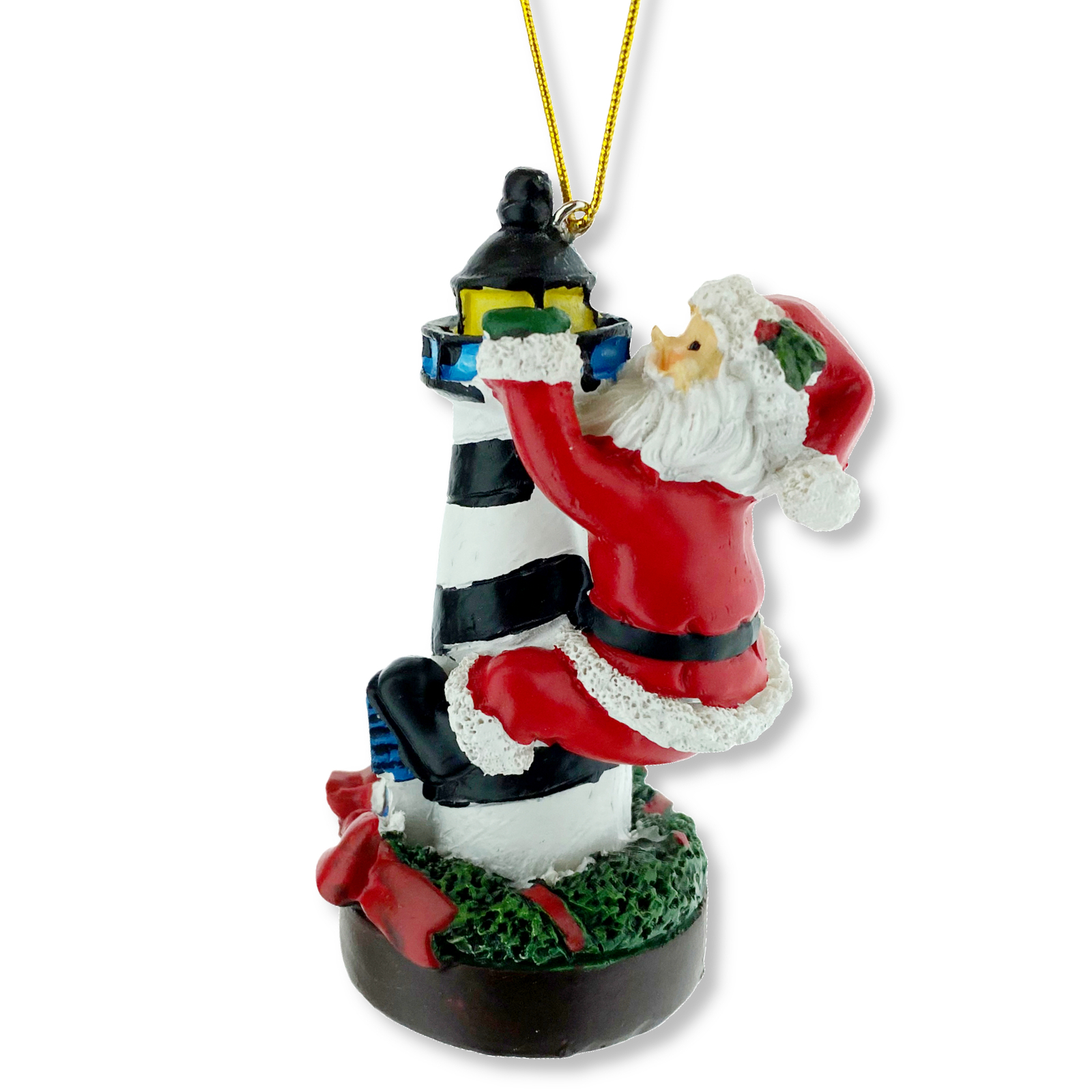 Beach Santa Lighthouse Ornament - Coastal Nautical Theme Decoration | eBay