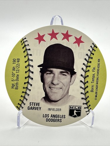 1976 Isaly's Sweet William Disc Steve Garvey Baseball Card NM-MT FREE ...