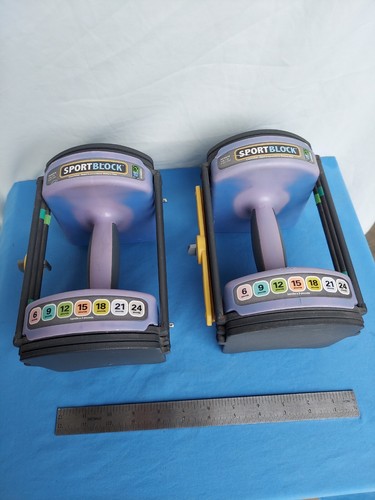 Sport Block Adjustable Dumbells 3-12lbs. | eBay