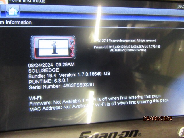 SNAP ON SOLUS EDGE SCANNER EESC320 AUTOMOTIVE DIAGNOSTIC SCANNER READER ...