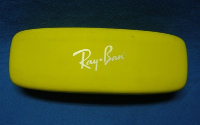 Ray-Ban Yellow Hard-Shell Sunglasses Case Red Interior | eBay