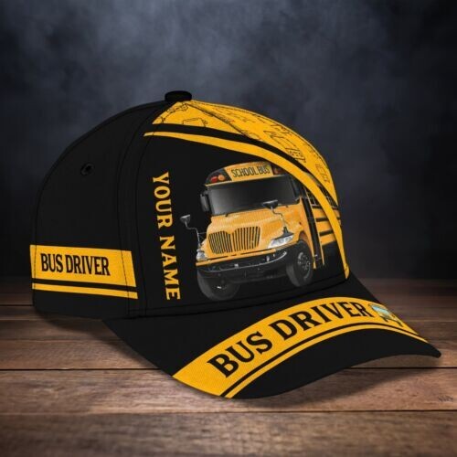 Bus Driver Snapback Hats Custom Word Baseball Hat Print, Cap with ...