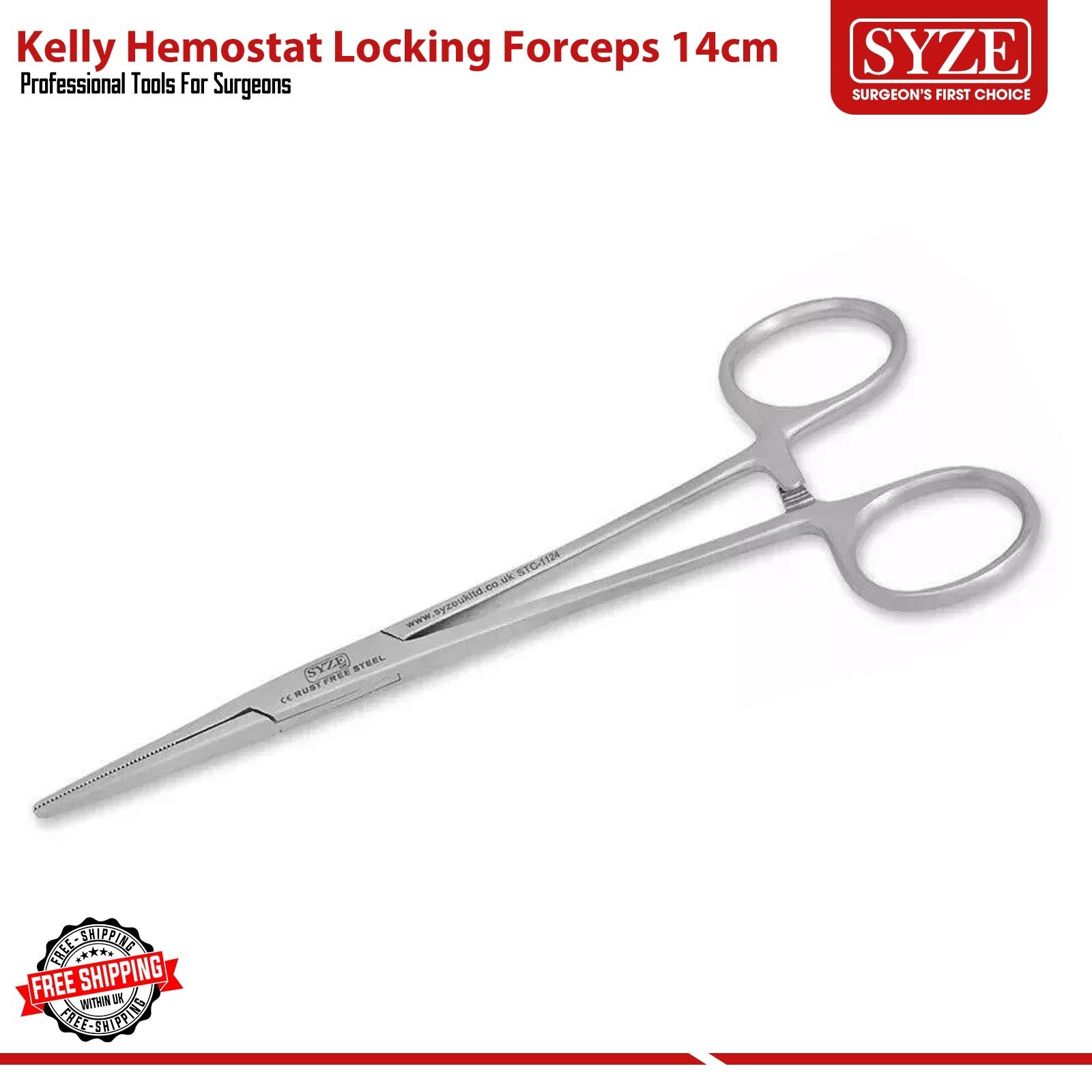 Hemostatic Kelly Artery Clamp Locking Forceps Surgical Pliers Medical ...