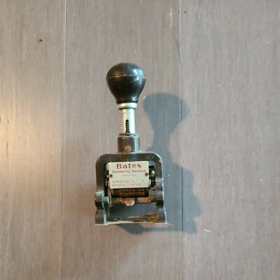 Numbering Machines - Vintage Bates Numberer Machine