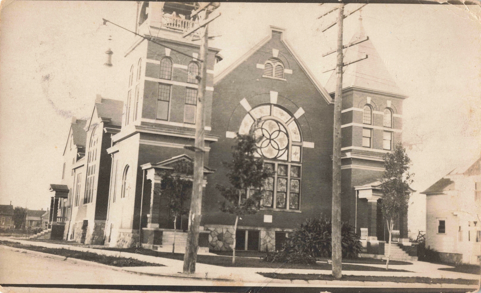 SW Scotts Kalamazoo MI RPPC Church & Parsonage near Portage Climax ...