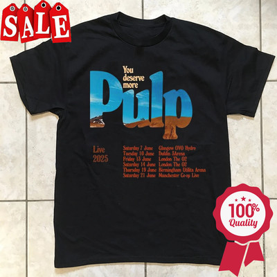 NEW Pulp Band Live Concert 2025 T Shirt Black All Size | eBay