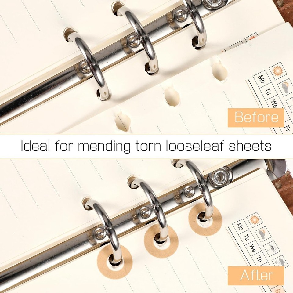 800 Pcs Hole Reinforcement, 1/4 Inch Binder Hole Reinforcement ...