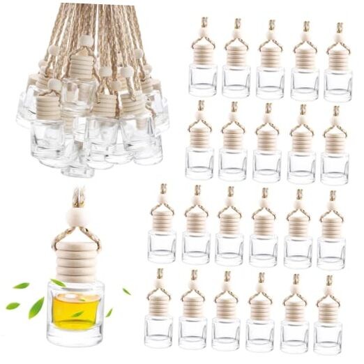 50 Pcs Car Essential Oil Hanging Bottle Empty Car Air 1 Count (Pack of ...