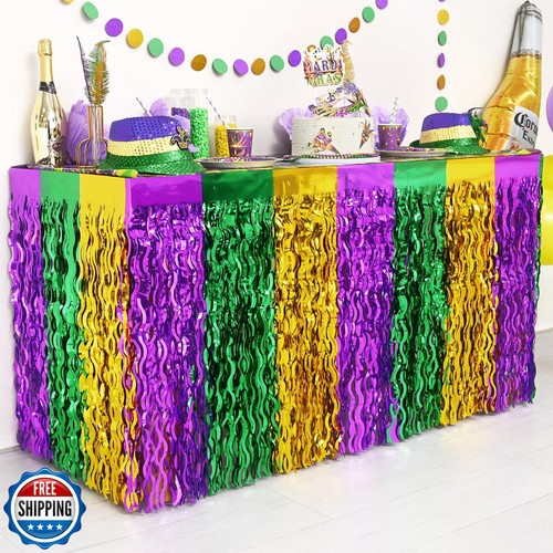 Mega-L Mardi Gras Party Decorations, 2 Pack Purple Green Gold Tab | eBay