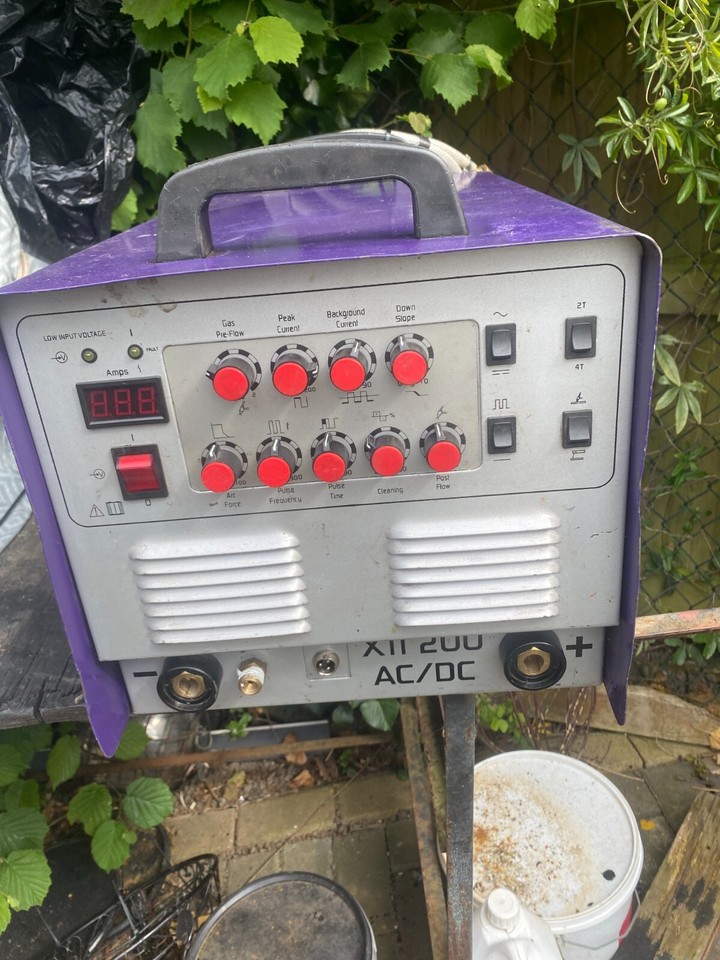 TIG WELDER PARWELD X11 200 AC-DC LONG TORCH EARTH CLAM CAN ARC WELDING ...