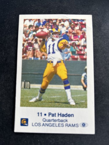 RARE 1980 KIWANIS POLICE ODDBALL FOOTBALL CARD PAT HADEN LOS ANGELES ...