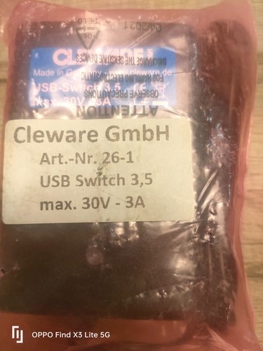 CLEWARE USB-Switch 3,5 TYPE 26-1 | eBay