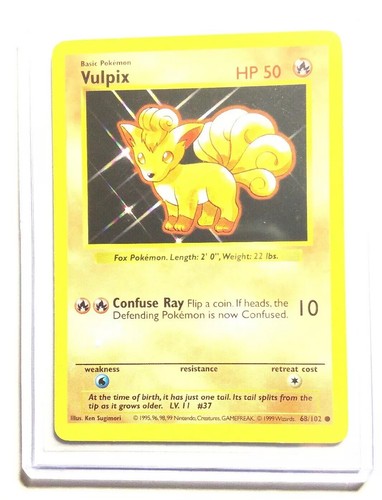 VULPIX - 68/102 - SHADOWLESS Base Set - Pokemon Card - EXC / NM | eBay