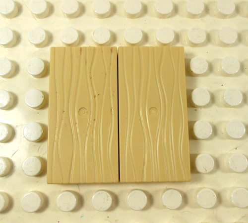 Lego Duplo Item Wood Grain Wall Panel 2x4 flat (2) beige | eBay