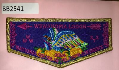 Boy Scout OA Flap Set Wewanoma Lodge 272 2024 NOAC Gold Mylar Border | eBay