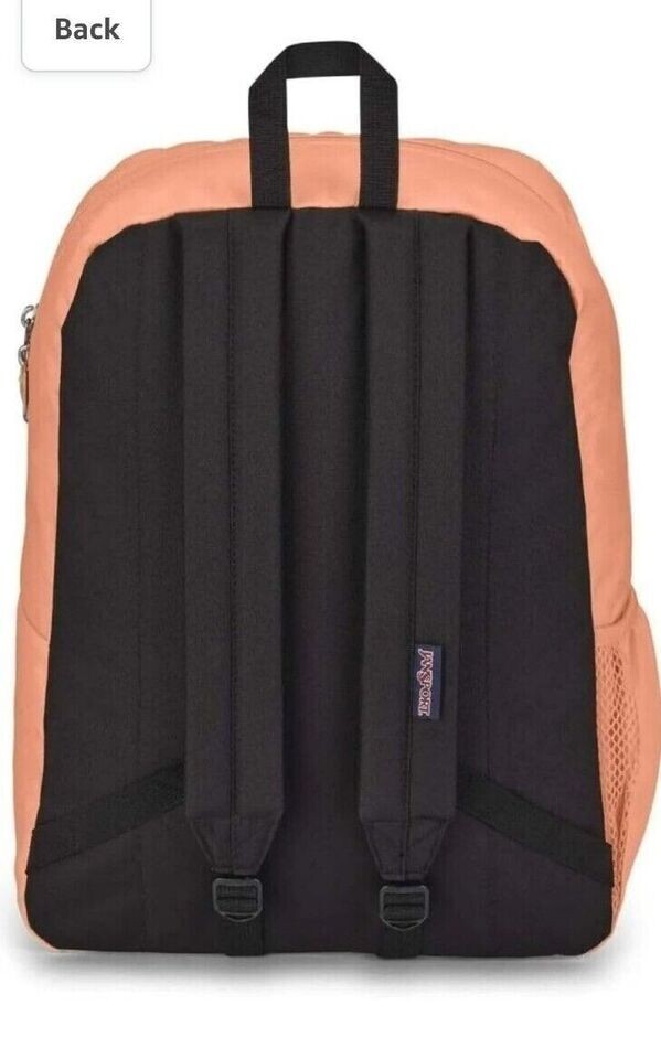 NEW JanSport Cross Town Backpack, Peach Neon, 16.5"H x 12.5"W x 5.5"D ...