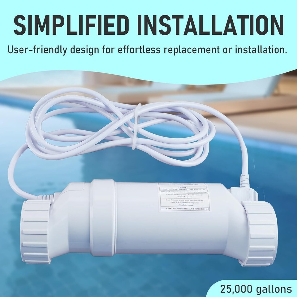 Salt Water Pool chlorinator System For Hayward Turbo Cell T-9 25000 ...