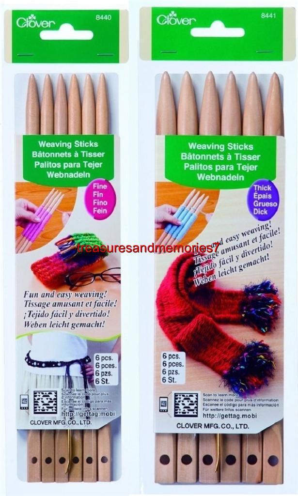 Clover WEAVING STICKS 6 Pieces Plus Tapestry Needle - Choose Your Size ...