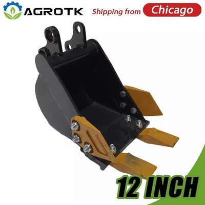 AGT New Mini Excavator 300mm Tooth Bucket Digger Machine Attachment ...
