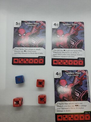 Dice Masters AVX Avengers vs. X-Men SPIDER-MAN Uncommon Set of Cards ...
